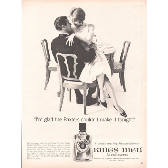 Kings Men | Art | 961 Kings Men After Shave Lotion Vintage Print Ad ...